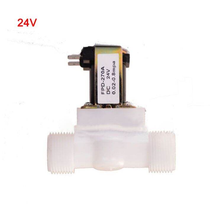 1/2 quot; Plastic Solenoid Water Solenoid Valve Normally Closed 12V 24V 220V Electric Magnetic ...