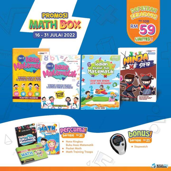 PROMO MATH BOX/NINJA SIFIR/ SOALAN INTENSIF MATEMATIK/ASAS MATEMATIK ...