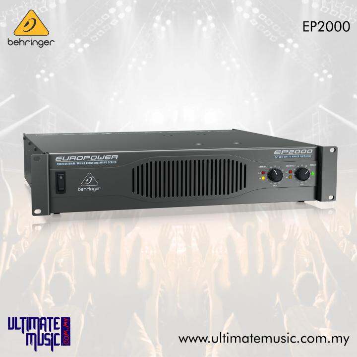 BEHRINGER EUROPOWER EP2000 2,000-Watt Stereo Power Amplifier with ATR ...