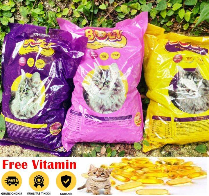 original BOLT Tuna Kibble Ikan Repack 1kg - Ikan 800gr seperti oricat ...
