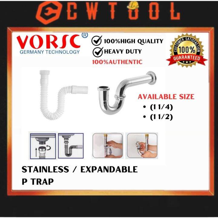 STAINLESS P TRAP / EXPANDABLE P TRAP 1 1/4 1 1/2 | Lazada PH