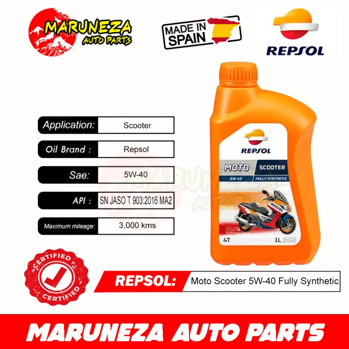 Repsol Moto Scooter 5W-40 Fully Synthetic 1L | Lazada PH