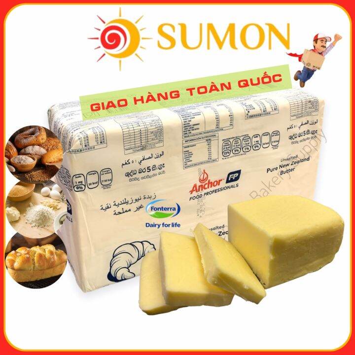 Bơ Lạt Anchor 1kg SUMON bơ Anchor, bơ nhạt Anchor được tách ra từ khối ...