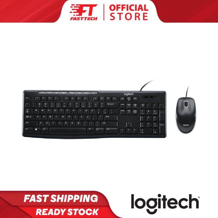 Keyboard Logitech Corded Keyboard Mouse Combo Mk200 With Media Keys