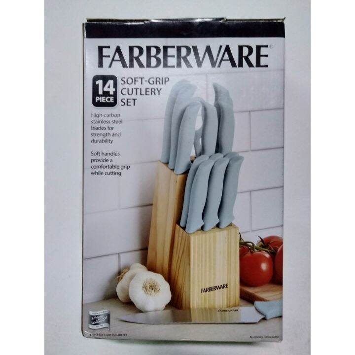 Farberware Soft-Grip Cutlery Knife Set 14-Piece 14 pc. Authentic ...