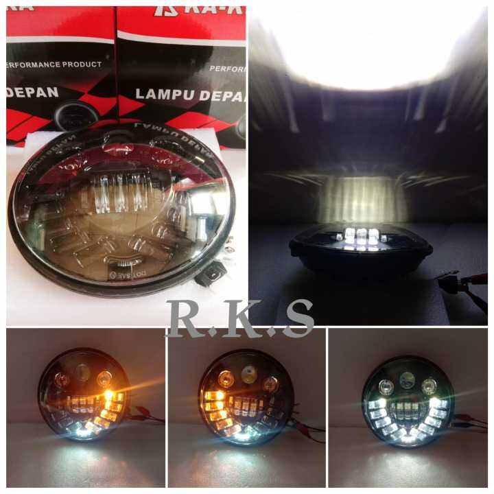 LAMPU DMAKER DAYMAKER 7 INCI VIXION CB 150 RX KING JEEP HARLEY SCORPIO ...