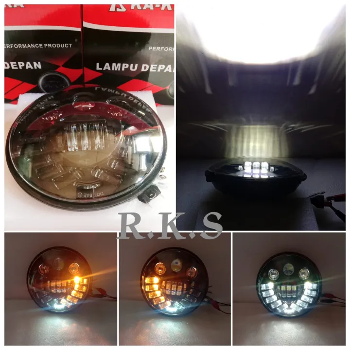 LAMPU DMAKER DAYMAKER 7 INCI VIXION CB 150 RX KING JEEP HARLEY SCORPIO ...
