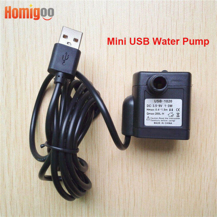 Homigoo Ultra-quiet Mini USB Water Pump 5V 70cm Submersible Fountain ...