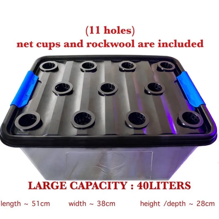 free shipping Kratky Hydroponics Container with Rockwool (40L) Easy to ...