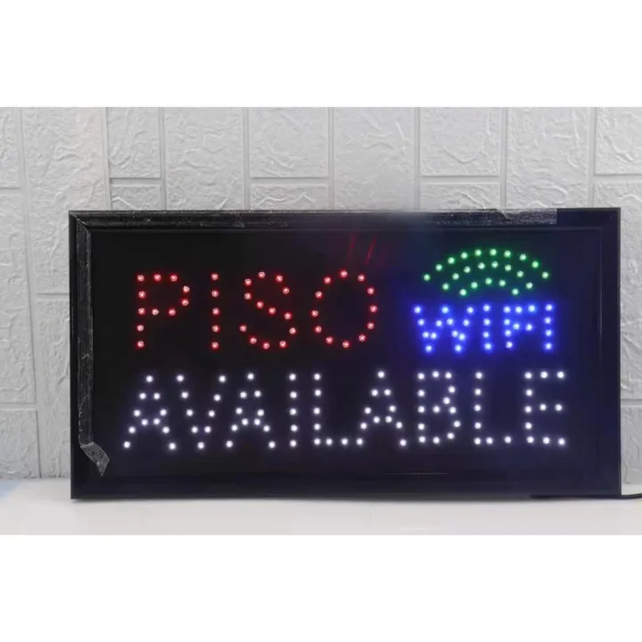 LED SIGN "PISO WIFI AVAILABLE ''(small) | Lazada PH