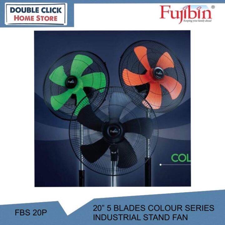 Fujibin FBS20P 20 " 5 Blade Stand Fan - Orange/ Green/ Black | Lazada