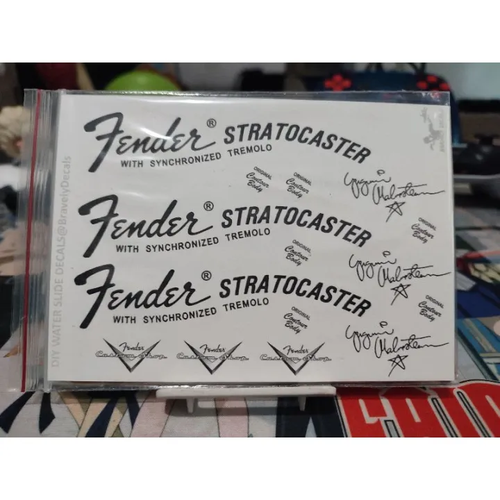 FENDER STRATOCASTER YJM SIGNATURE HEADSTOCK WATERSLIDE DECALS | Lazada PH