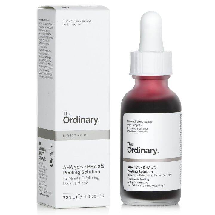 The ordinary Original AHA 30%+ BHA 2% Peeling Sotution Acne Treatment ...
