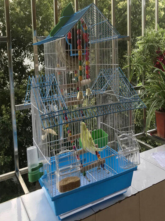 Parrot cage queen luxury double-decker giant castle rabbit cage villa ...