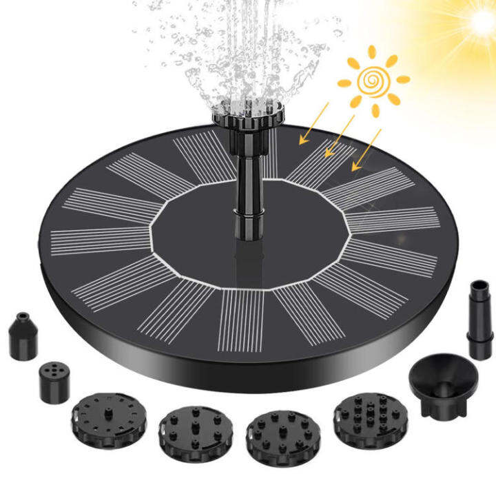 Solar Water Fountain 1.2W Cycle Solar Fountains Bird Bath Free Standing ...
