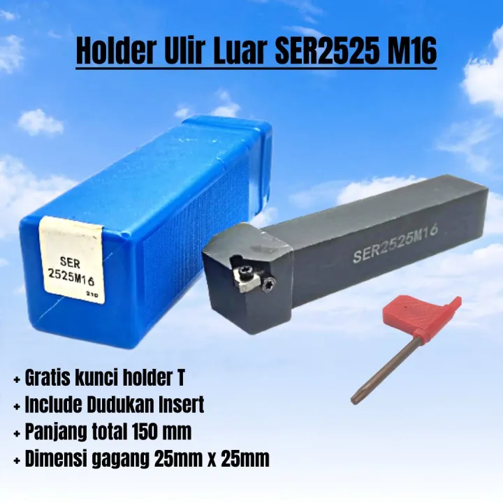 Holder Bubut Ulir luar SER 2525M16 drat luar SER 2525 SER 16 | Lazada ...