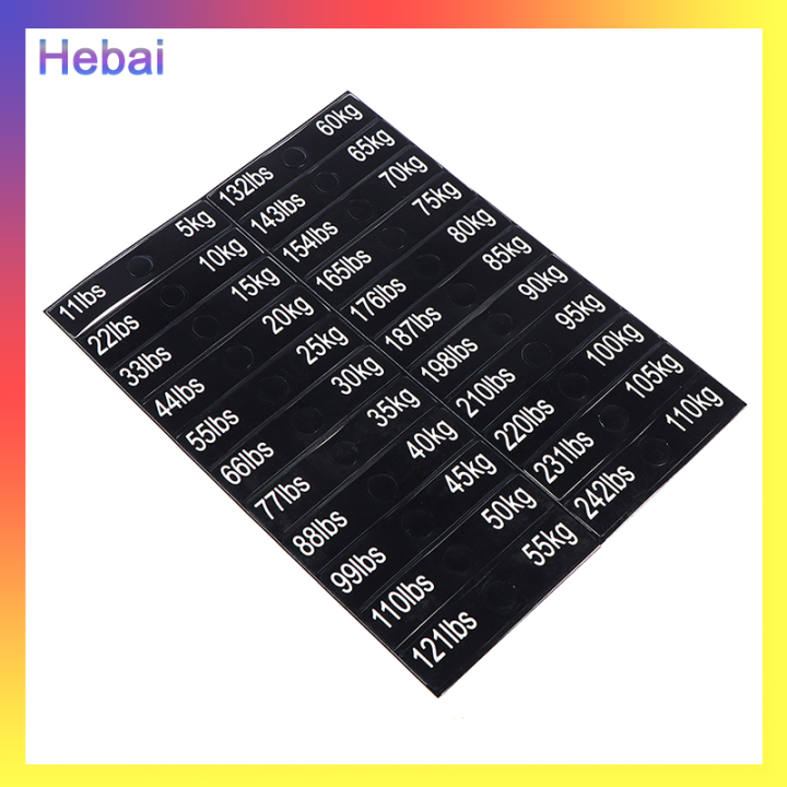 Hebai 1Sheet Gym Equipment Weight Sticker Labels Power Equipment Label ...