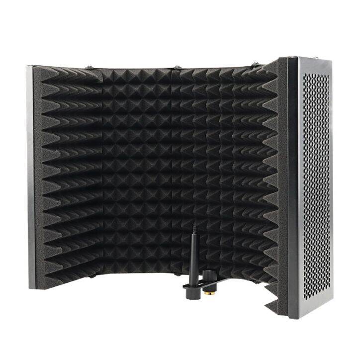 5 Panel Foldable Studio Microphone Isolation Shield Recording Sound ...