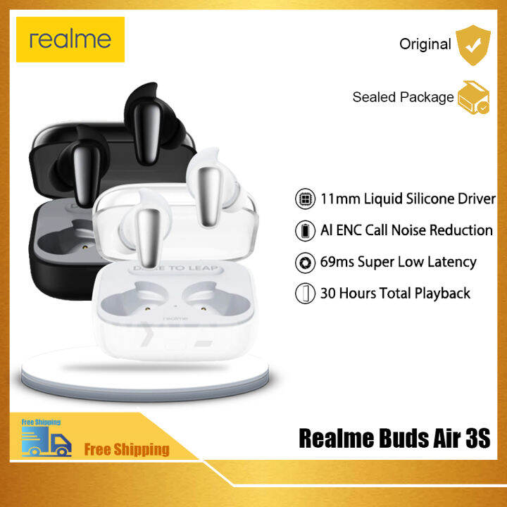 Realme Buds Air 3S TWS หูฟังบลูทูธ5.3ไร้สาย AI ENC โทรตัดเสียงรบกวน30ชั่วโมงแบตเตอรี่ IPX5 ...