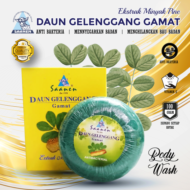 Sabun Daun Gelenggang Gamat Saanen 100gm | Lazada
