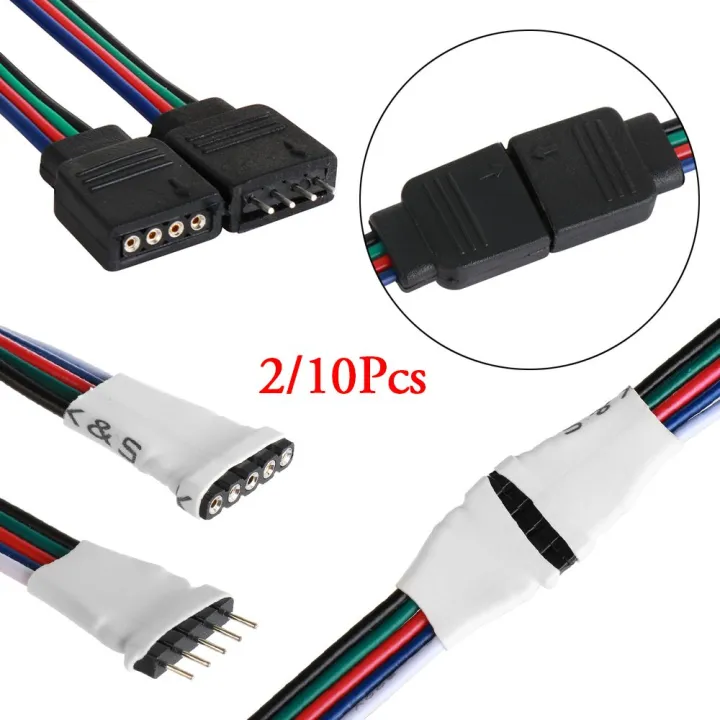 SUMPTUOUS 2/10 Pcs Hot For 3528 5050 RGB RGBW Cable Wire 4 pin 5 Pin ...