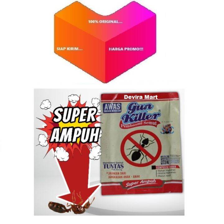 Gun Killer Obat Pembasmi Semut Super Ampuh Racun Kutu Kasur Kecoa ...