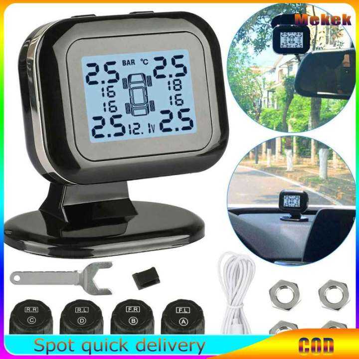 Mekek Tire Pressure Monitoring System Wireless TPMS Monitor System With ...