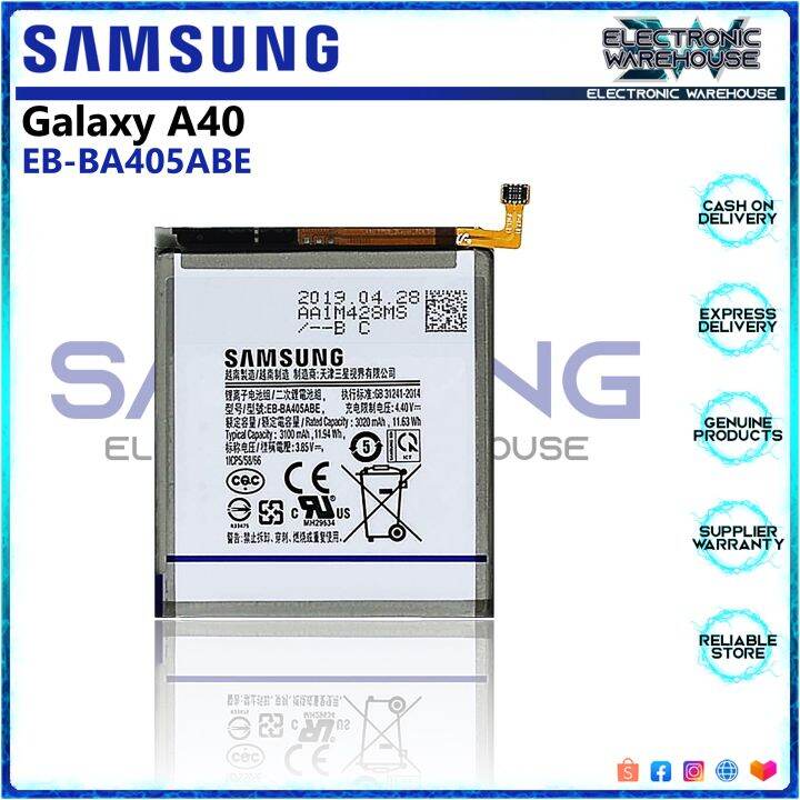 Battery for Samsung Galaxy A40 EB-BA405ABE Model 3100mAh Capacity | Lazada PH
