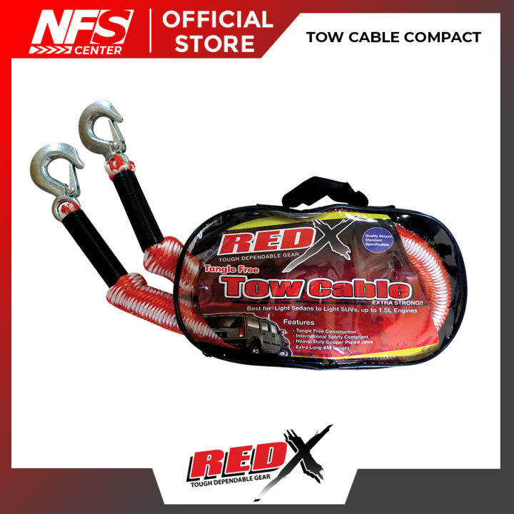Red X Car Tow Cable Compact | Automotive | Truck Parts and Accessories ...