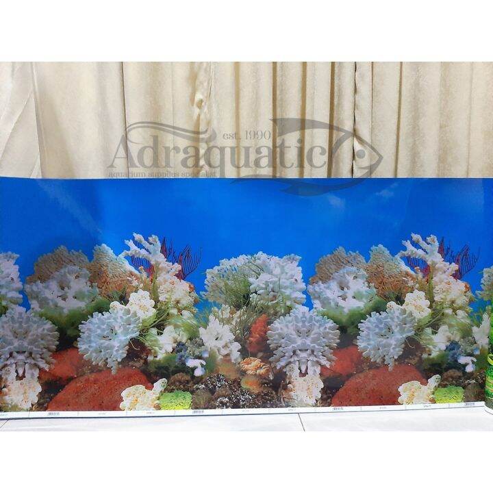 WALLPAPER AQUARIUM UK. 50CM GAMBAR MOTIF TERUMBU KARANG BACKGROUND ...