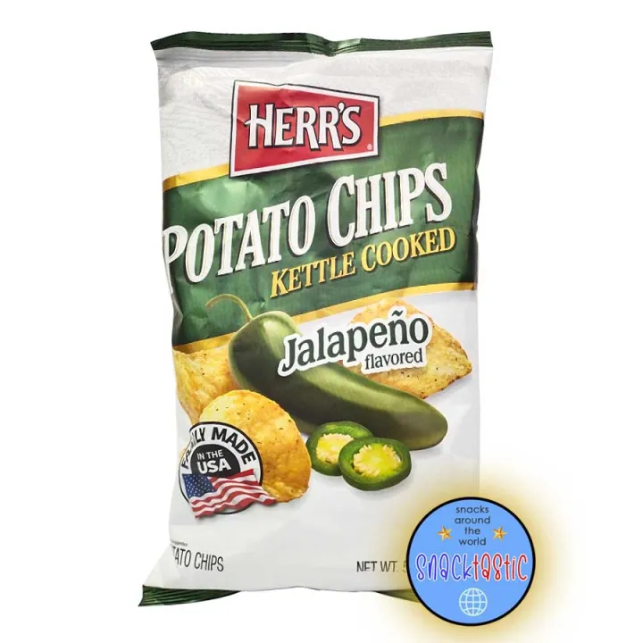 Herr's Kettle Cooked Jalapeno Flavored Potato Chips 142g | Lazada PH