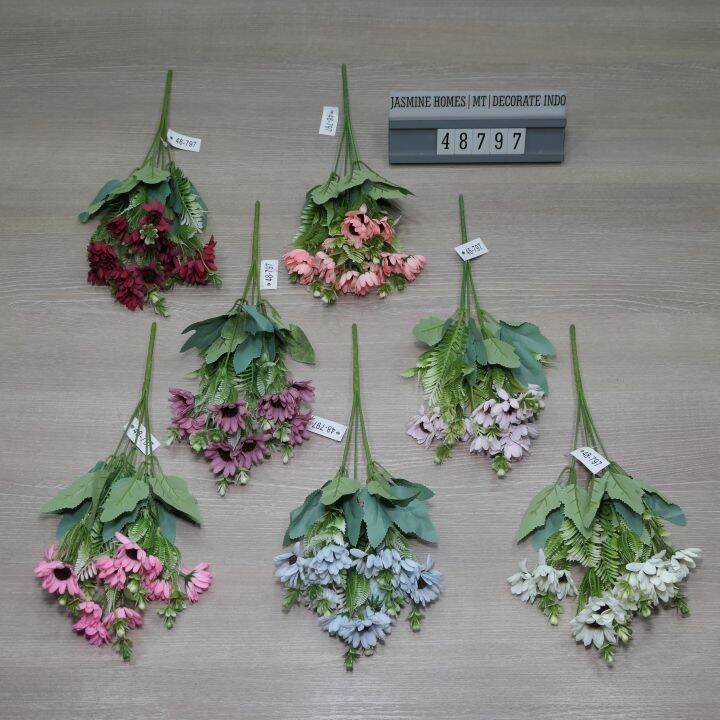 Bunga Chrysan Daisy Krisan Matahari 15Kuntum 5Cabang 48797 | Lazada ...