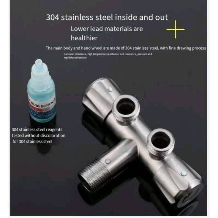 Dual Control Angle Valve (1/2x1/2x1/2) Sus 304 Stainless Steel | Lazada PH