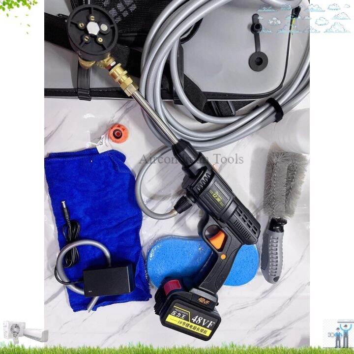 (Aircond Tool) Battery Water Jet pump Portable Cordless Car Wash ...