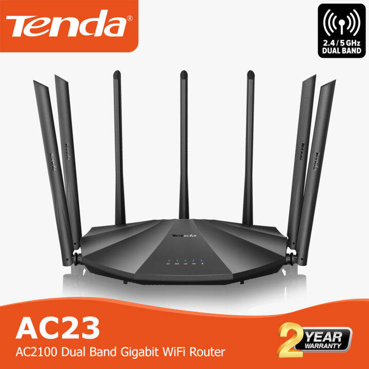 Router Tenda - AC23 AC2100 Dual Band Gigabit WiFi Router | Lazada Indonesia