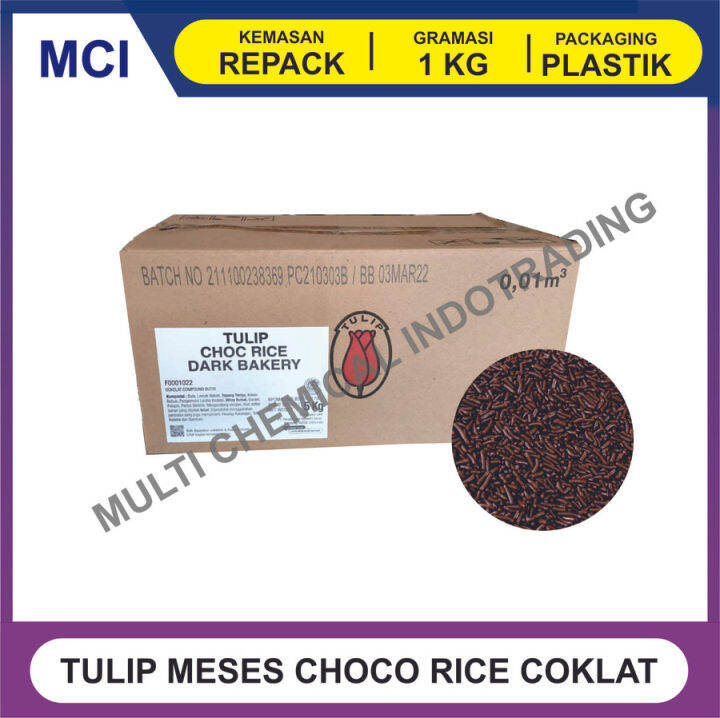 TULIP MESES COKLAT DARK BAKERY CHOCORICE REPACK 1 KG / MEISES / CERES ...