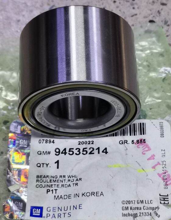 GM Hub Bearing -REAR- for Chevrolet Spark 2010-2015 PN# 94535214 ...