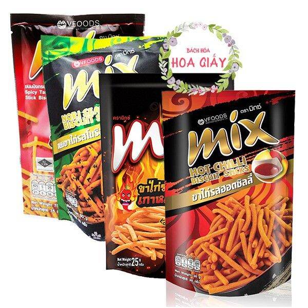 Bánh Que Thái Lan Mix Gói 60G nhiều vị Gà Cay, gà cay hàn quốc, ớt cay, rong biển- bim bim snack ...