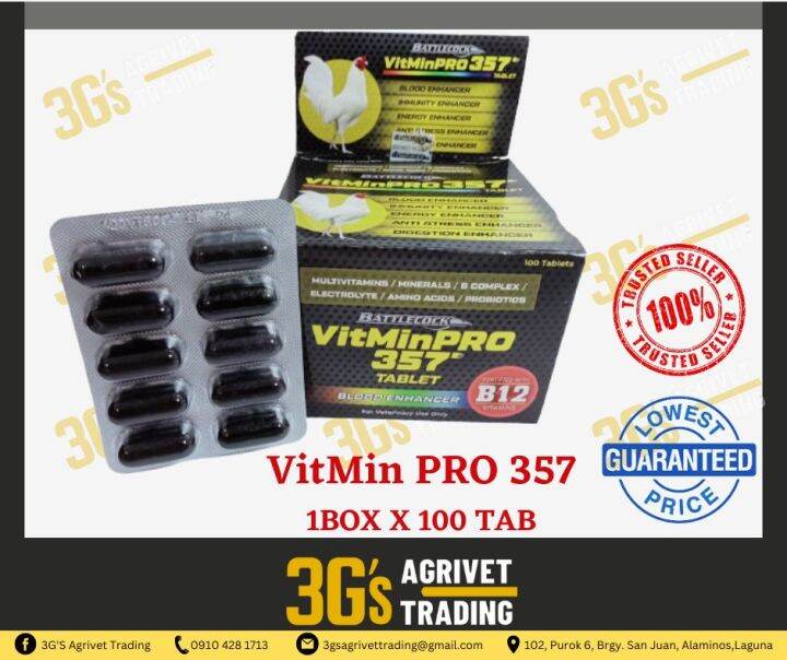 [3G AGRIVET] 10 PCS VitMin PRO 357 TABLETS / 1 BANIG (10 TABLETS ...