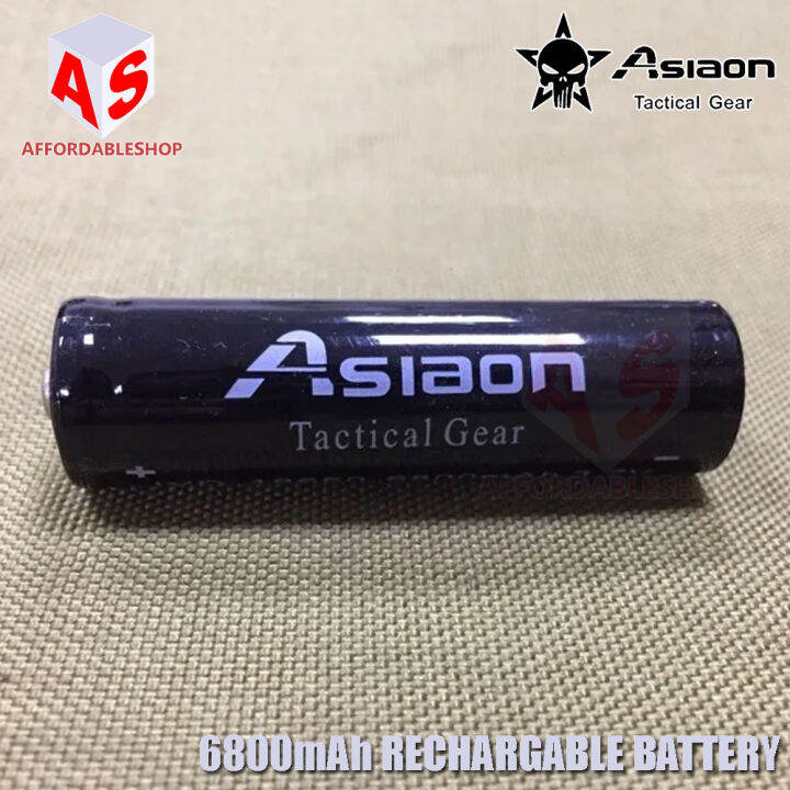 ASIAON Tactical Gear JYD 18650 1pc 6800 mAh 3.7v Rechargeable Battery ...