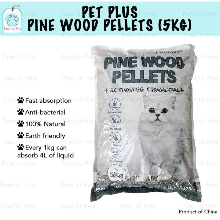 3%7Pet Plus Pine Wood Pellets Activated Charcoal Cat Litter (5kg ...