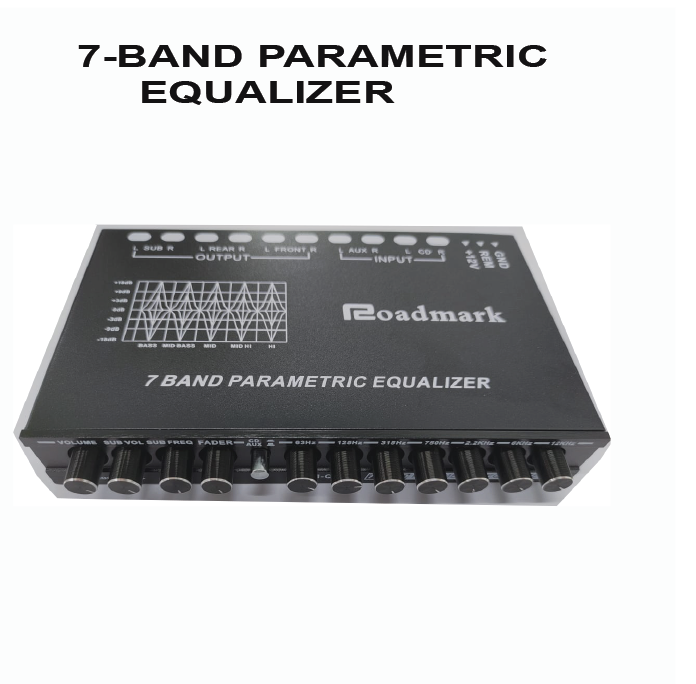Roadmark Pre AMP Parametric Equalizer Audio Equalizer 7 Band Preamp ...