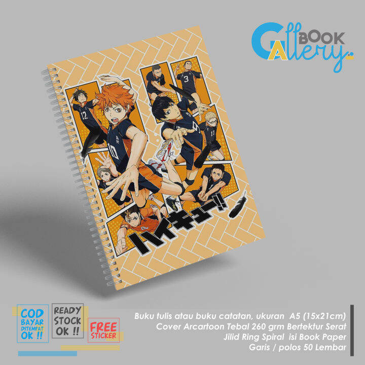 [SP] Buku Tulis / Buku Catatan / Note book Anime Haikyuu !! , Team ...