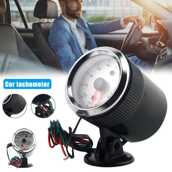 Automobile Tachometer 2 Inches 52mm 12V Blue LED Bar Turbo Boost Gauge ...