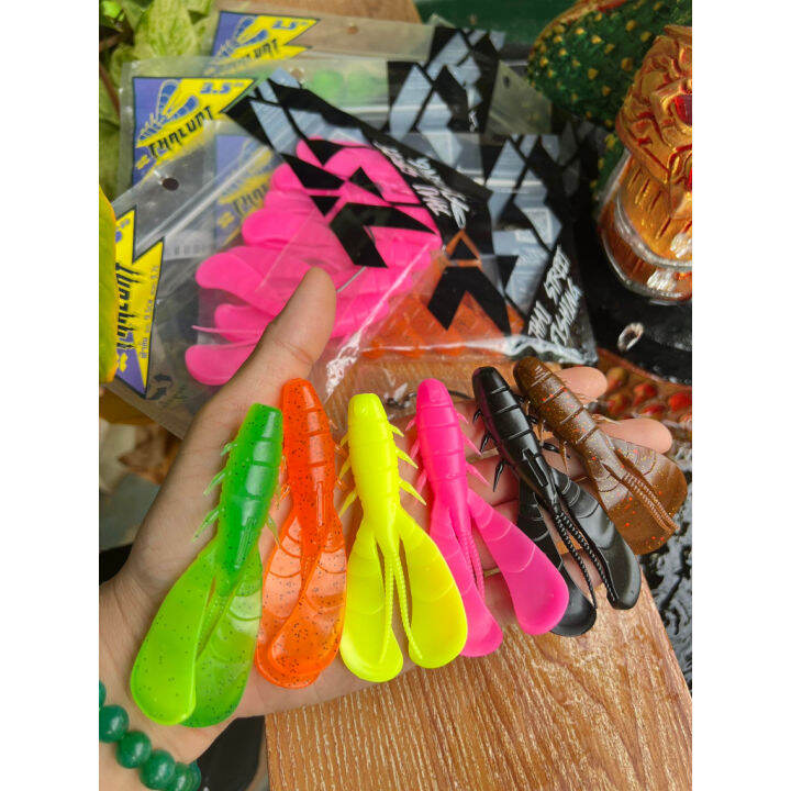 1ซอง เหยื่อยาง Primp(พริ้ม) ฟ้าลั่น เหยื่อปลอม เหยื่อยาง กบยาง FHALUNT ...