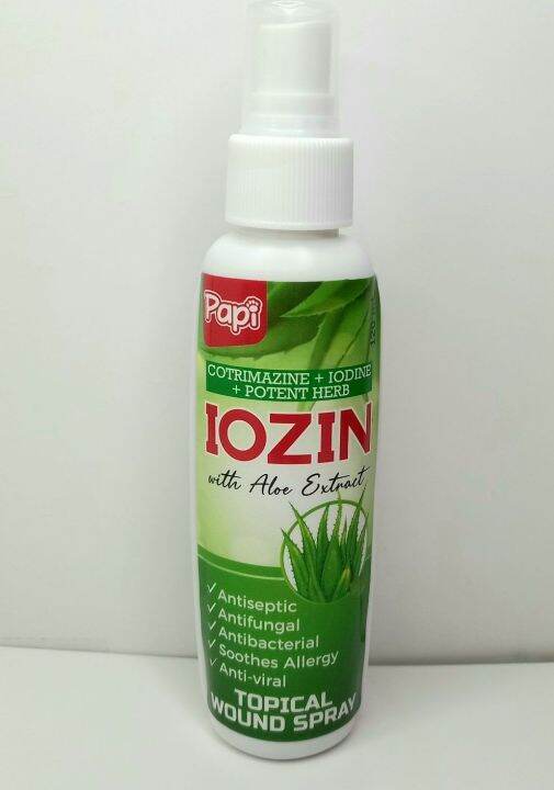 [VET SUPPORT] 120mL PAPI IOZIN WITH ALOE EXTRACT / TOPICAL WOUND SPRAY ...