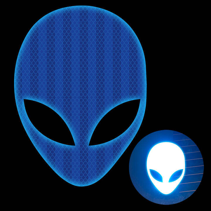 HungMieh Alien Peace Highly Reflective Motorcycle Stickers Decals Vinyl ...