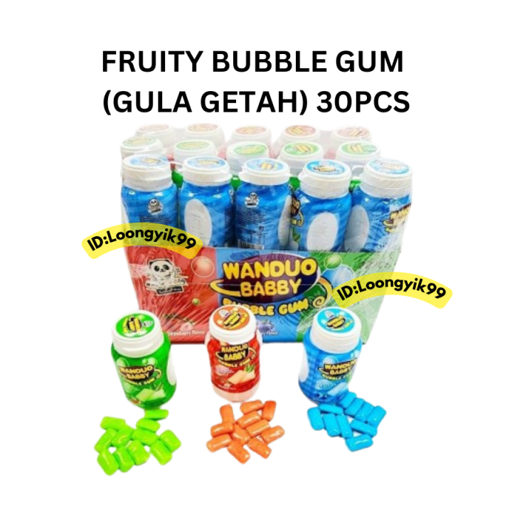 WANDUO FRUITY BUBBLE GUM (GULA GETAH) 30PCS HALAL | Lazada
