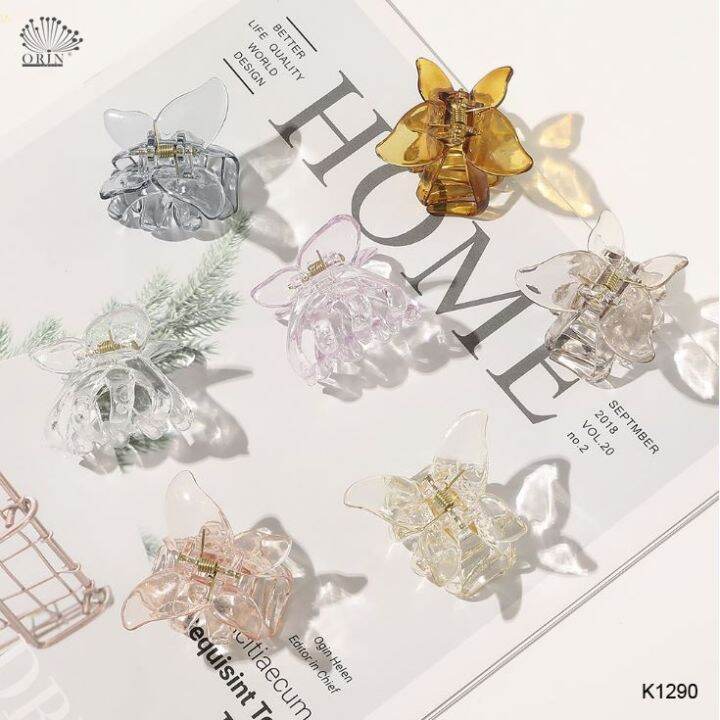 Kep tóc, kẹp càng cua hình cánh bướm trong suốt cao cấp Orin K1290 | Lazada.vn