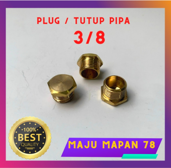 Plug / Tutup Pipa Kuningan ukuran 3/8 | Lazada Indonesia